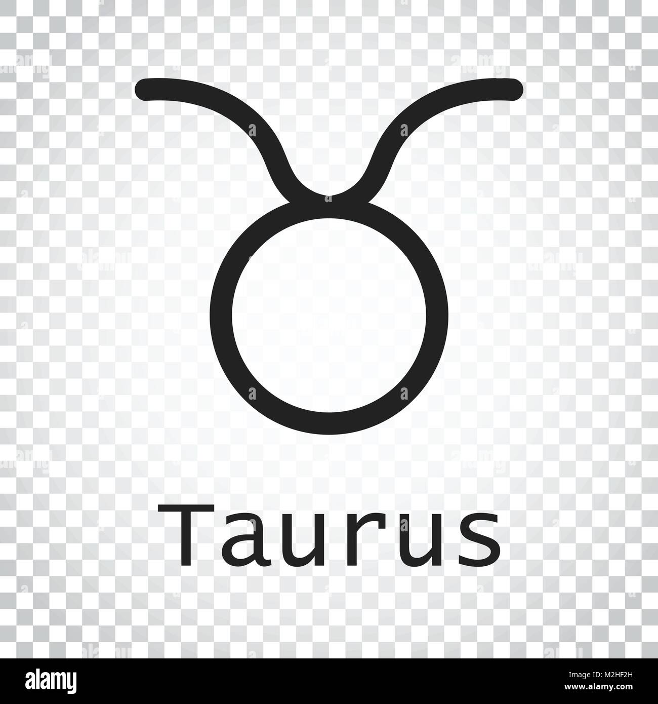 Taurus zodiac sign. Flat astrology vector illustration on isolated ...
