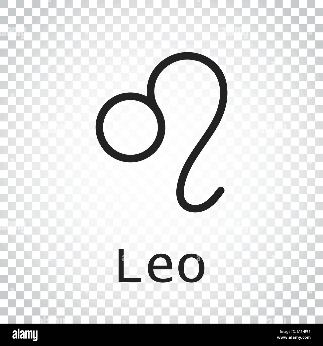 Leo zodiac sign. Flat astrology vector illustration on isolated ...