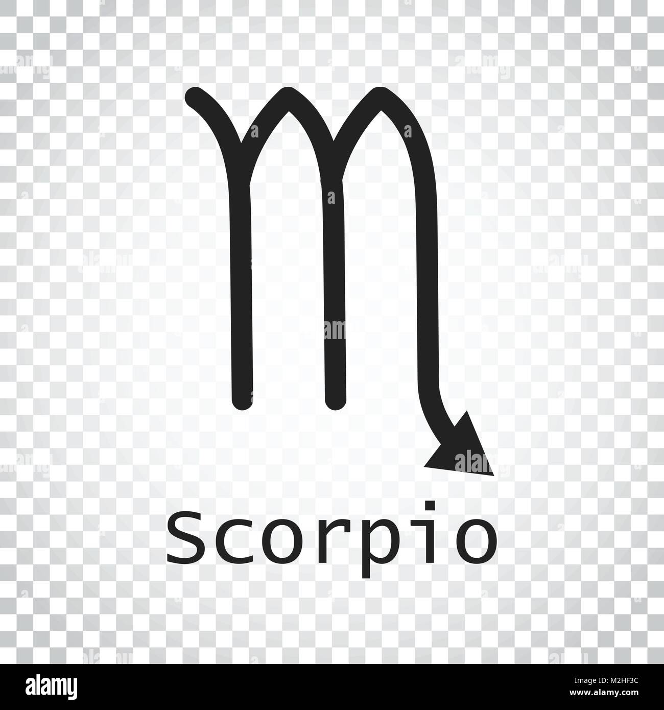 Scorpio zodiac sign. Flat astrology vector illustration on isolated ...