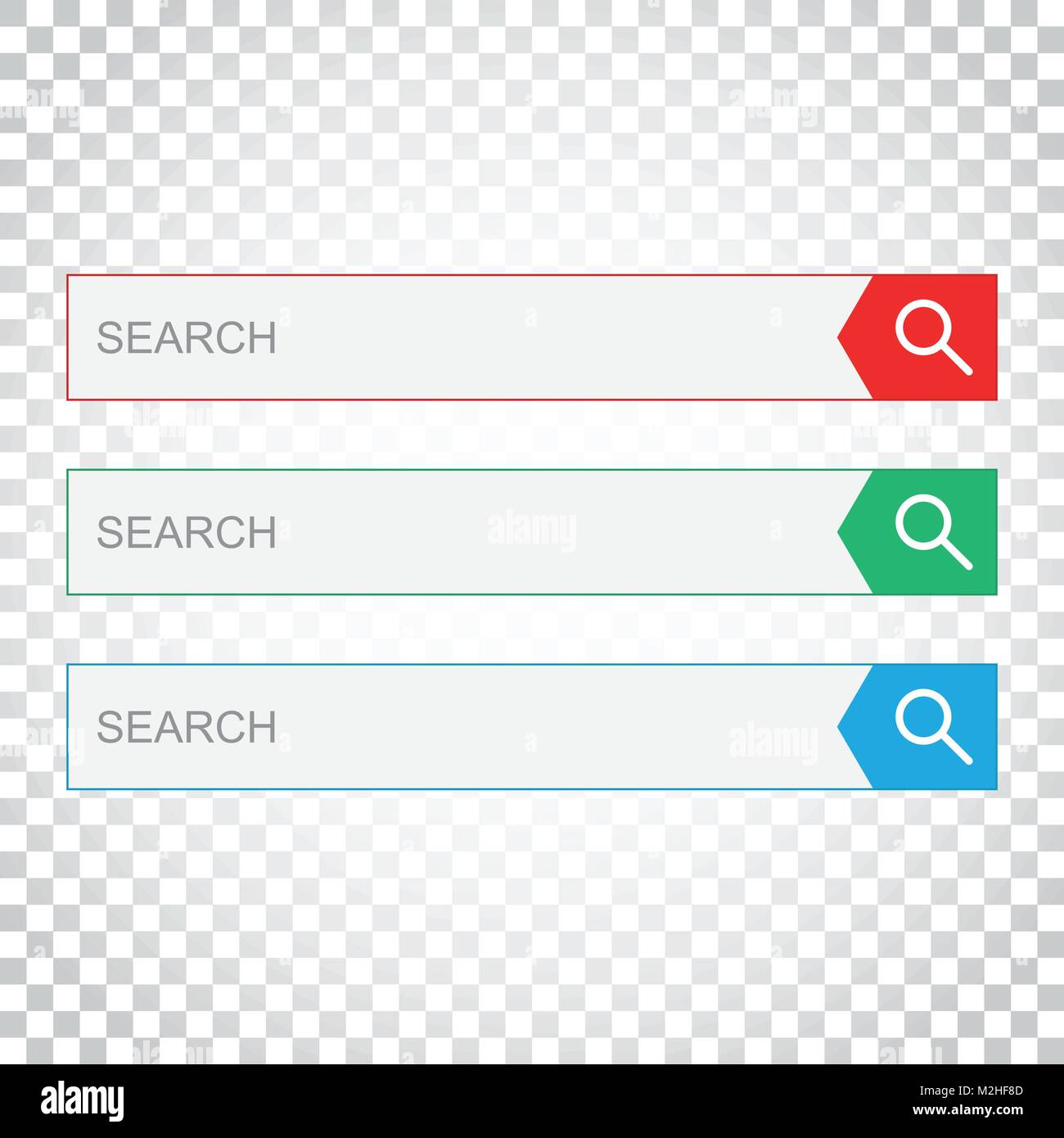 Search bar field. Set vector interface elements with search button ...