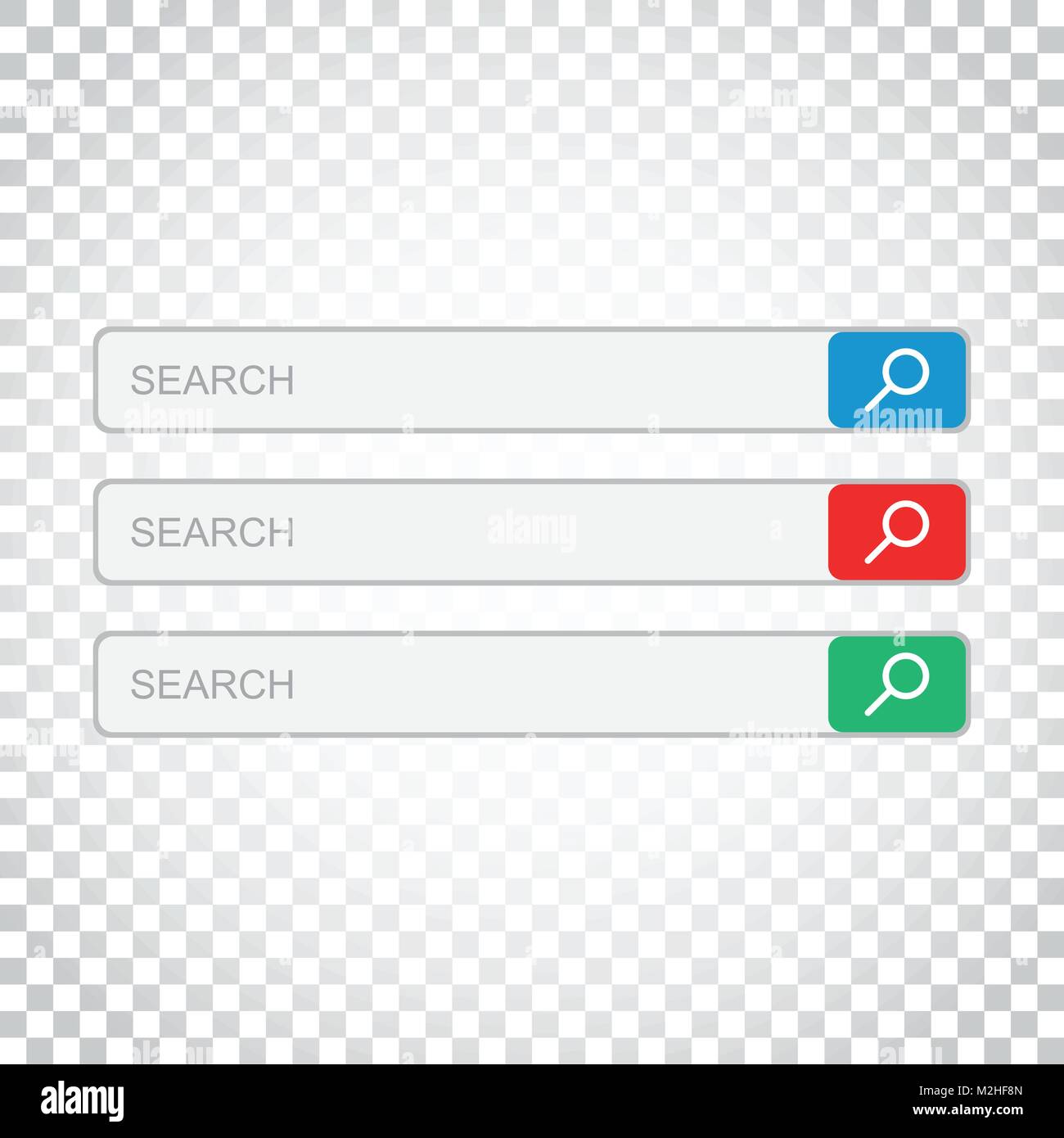 Search bar field. Set vector interface elements with search button ...