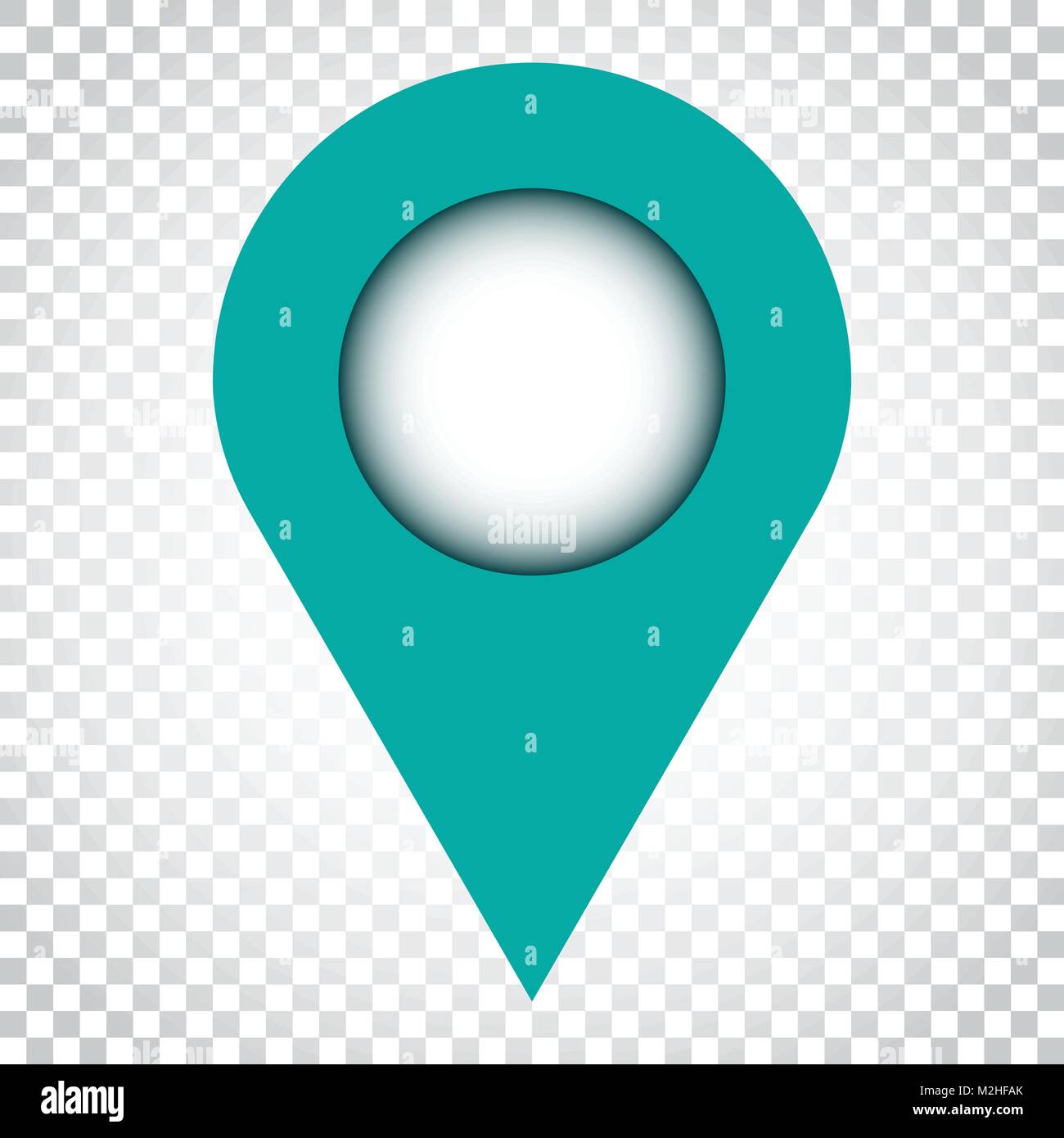 Pin icon vector. Location sign in flat style on isolated background ...