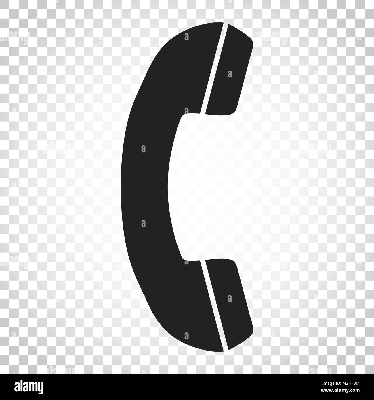 Phone icon vector, contact, support service sign on isolated background ...