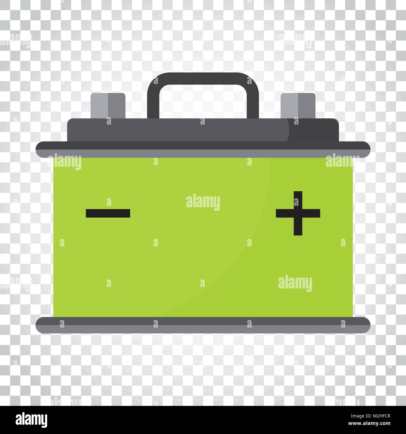 Car battery flat vector icon on isolated background. Auto accumulator ...