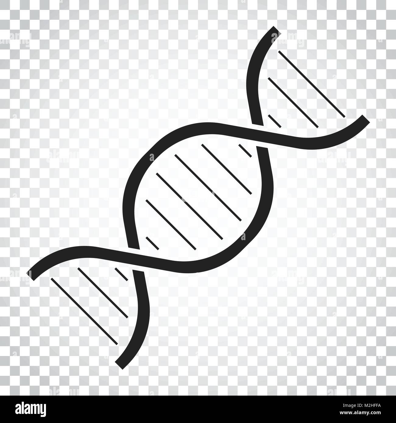 Dna vector icon. Medecine molecule flat illustration. Simple business ...