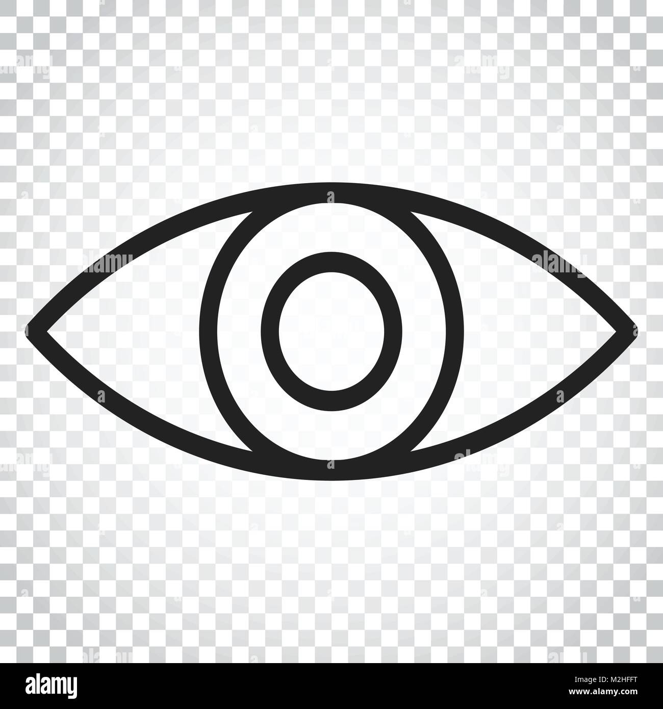 Simple eye icon vector. Eyesight pictogram in flat style. Simple ...