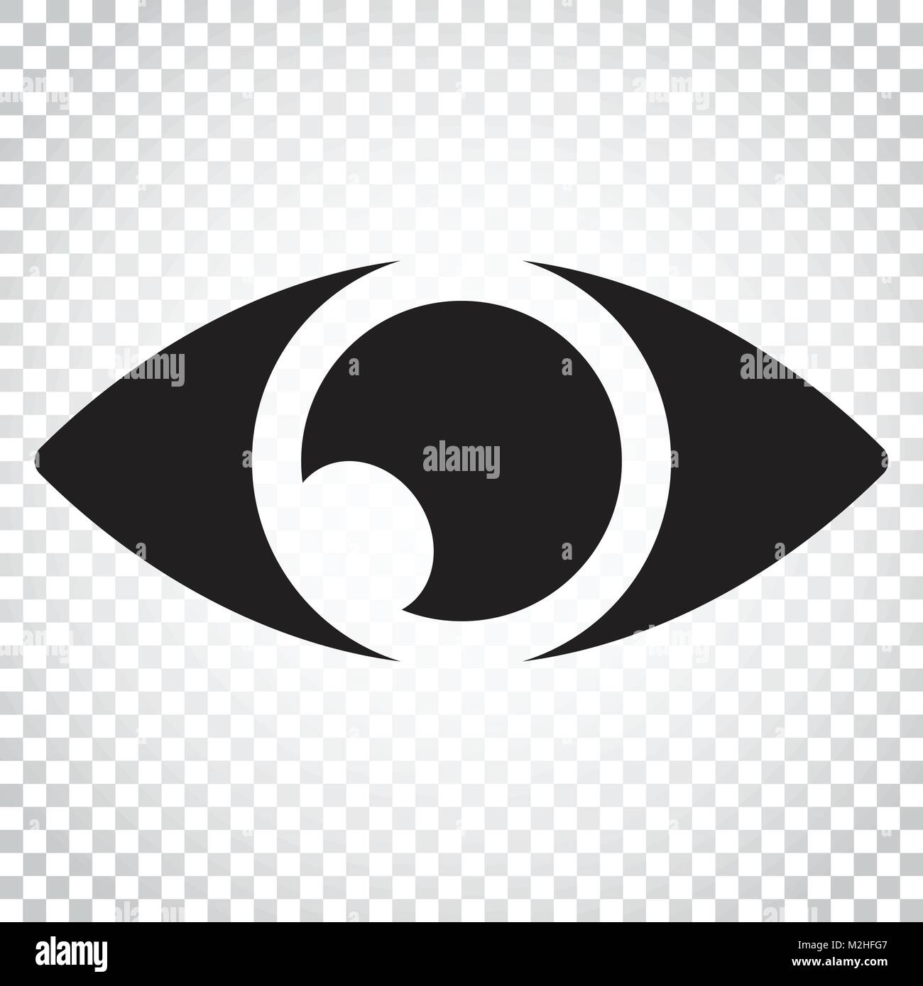 Simple eye icon vector. Eyesight pictogram in flat style. Simple ...