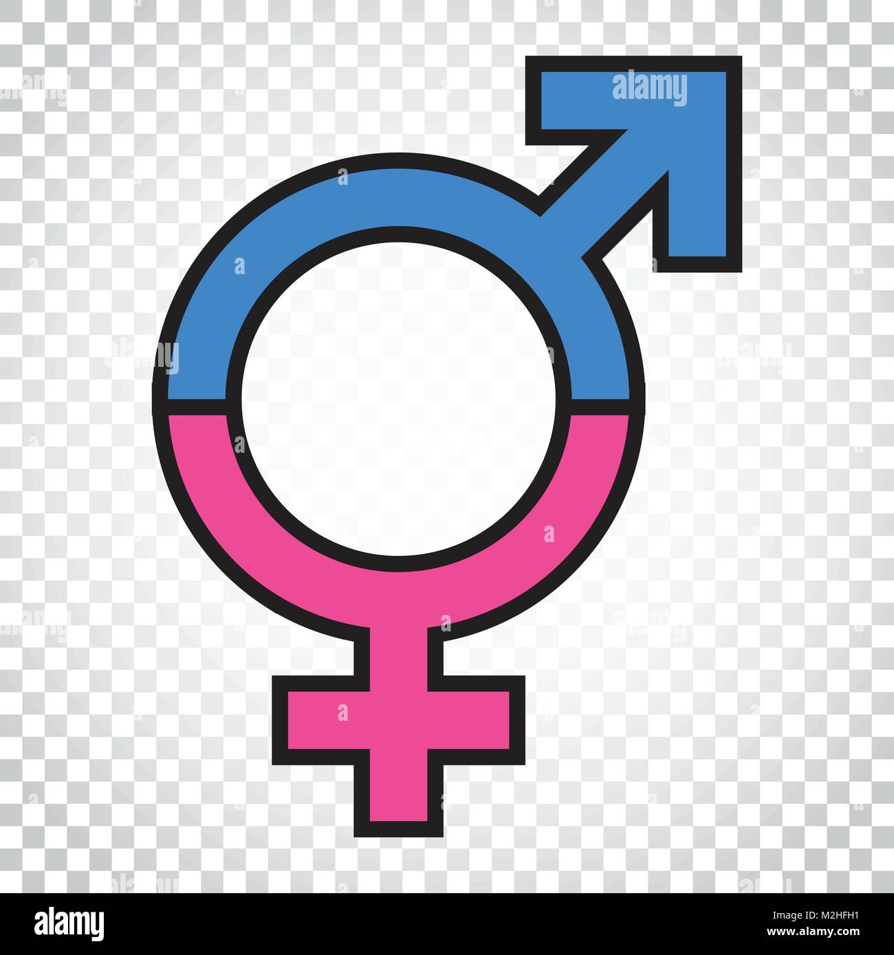 Gender equal sign vector icon. Men and women equal concept icon. Simple ...