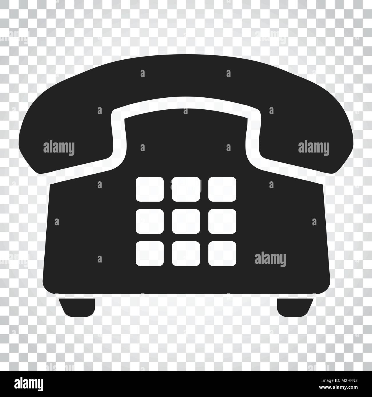 Phone vector icon. Old vintage telephone symbol illustration. Simple ...