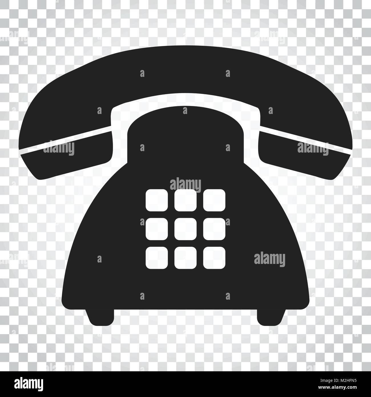Phone vector icon. Old vintage telephone symbol illustration. Simple ...