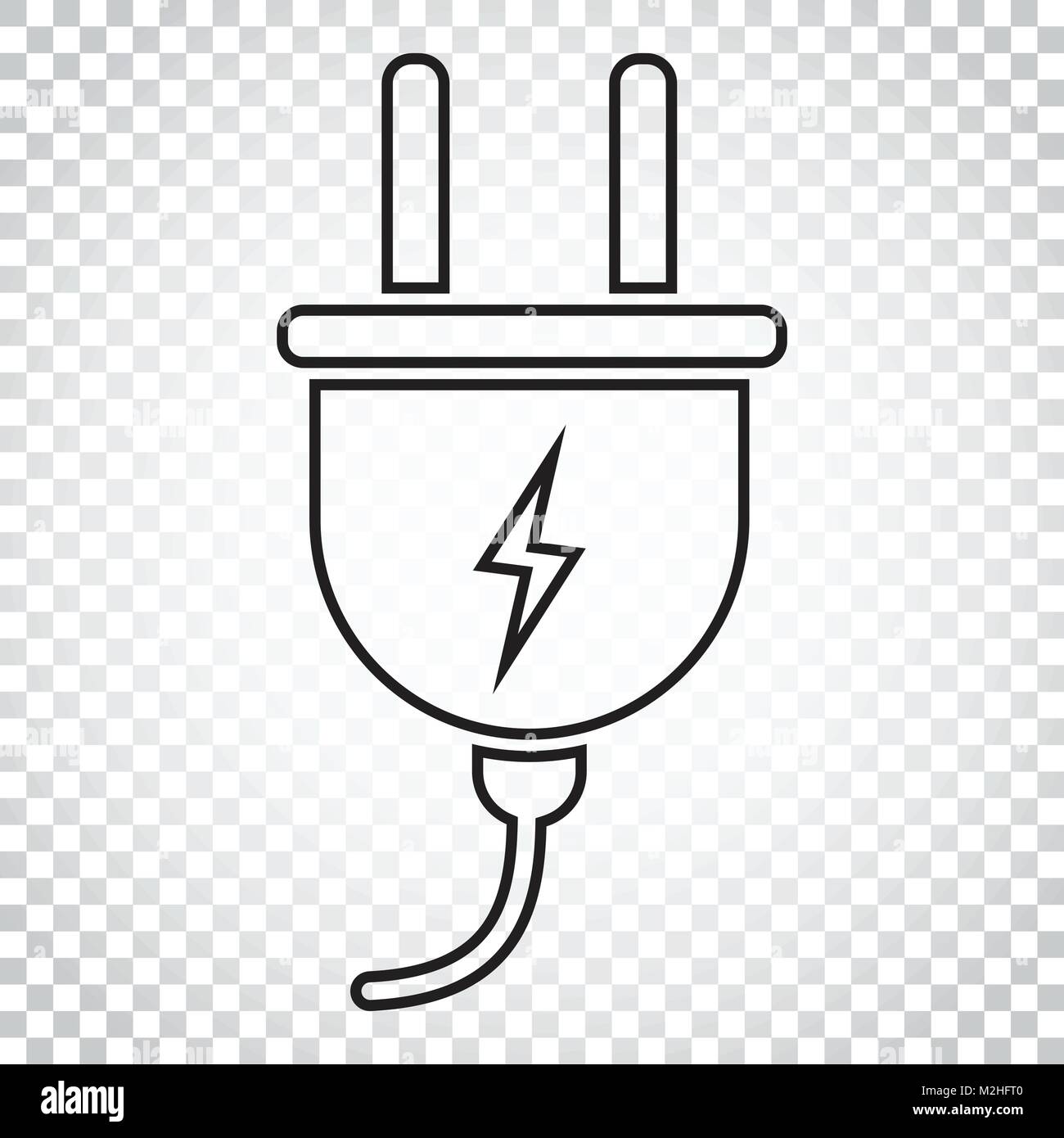 White Plug In Symbol