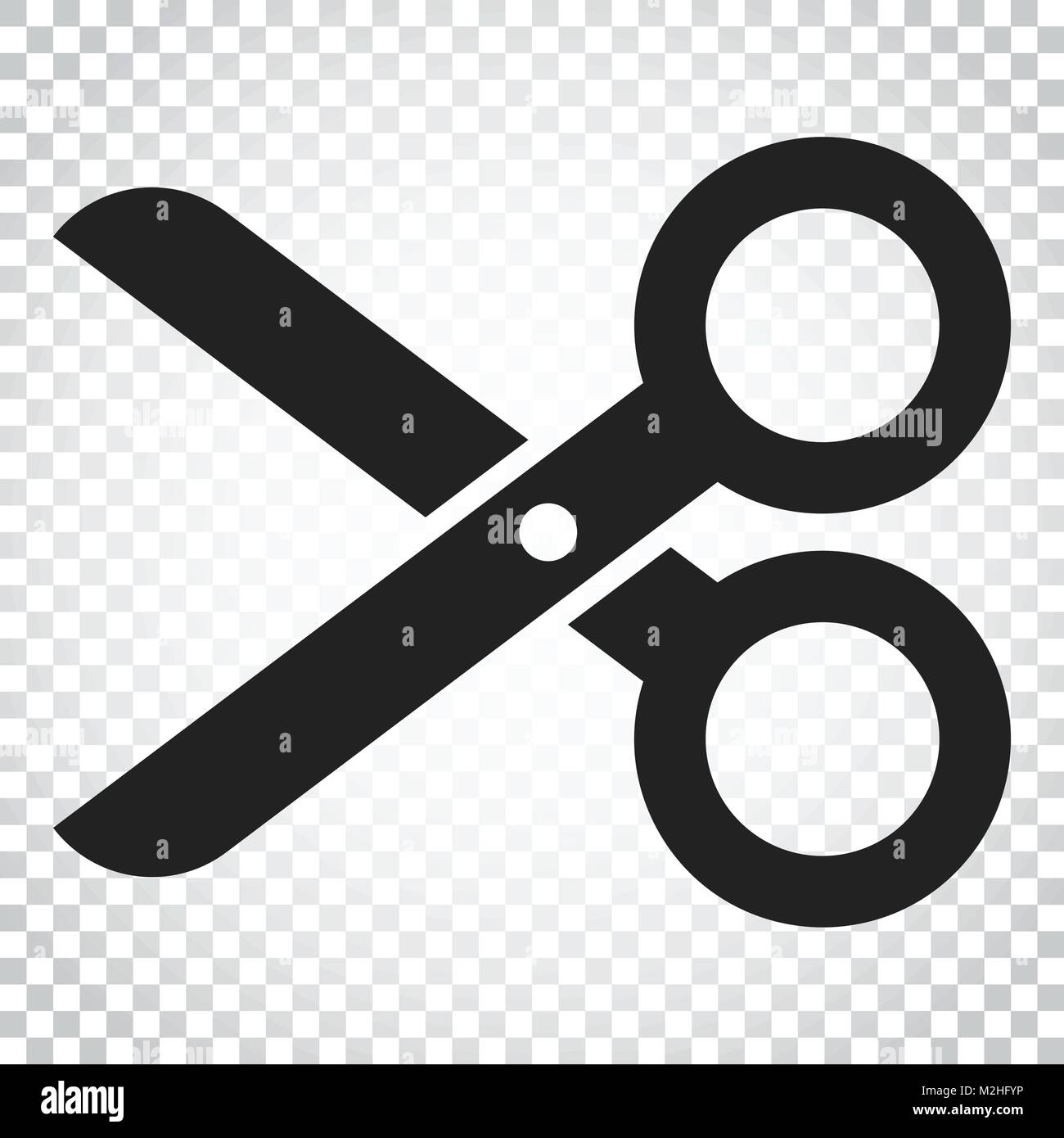 Scissors flat icon. Scissor vector illustration. Simple business concept pictogram on isolated ...