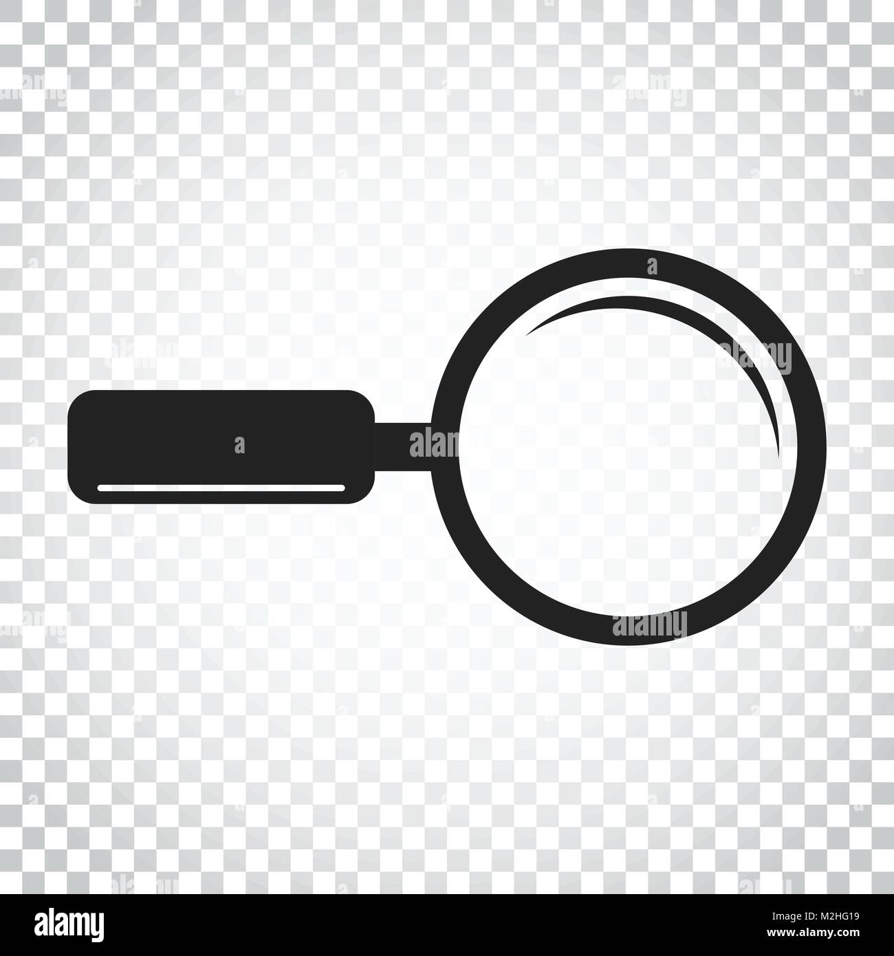 Loupe icon vector. Magnifier in flat style. Search sign concept. Simple ...