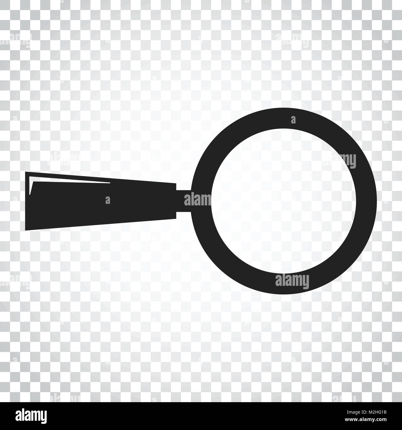 Loupe icon vector. Magnifier in flat style. Search sign concept. Simple ...