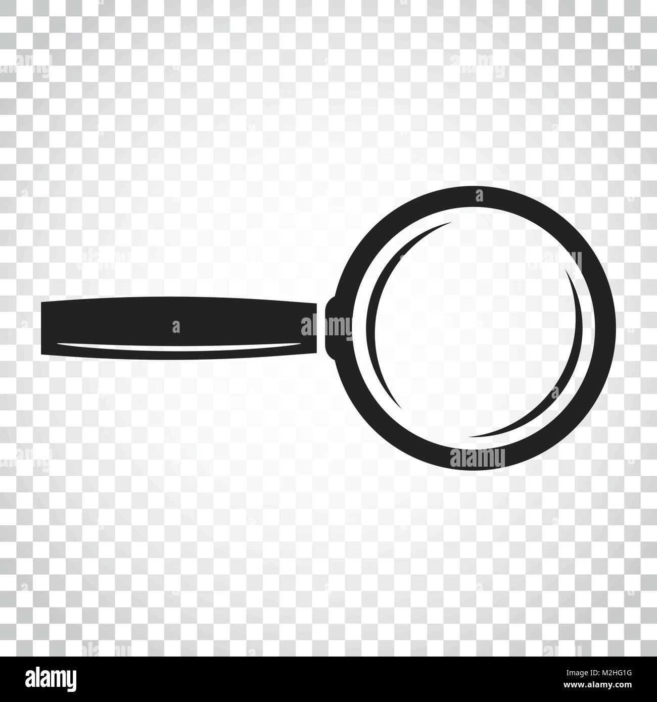 Loupe icon vector. Magnifier in flat style. Search sign concept. Simple ...