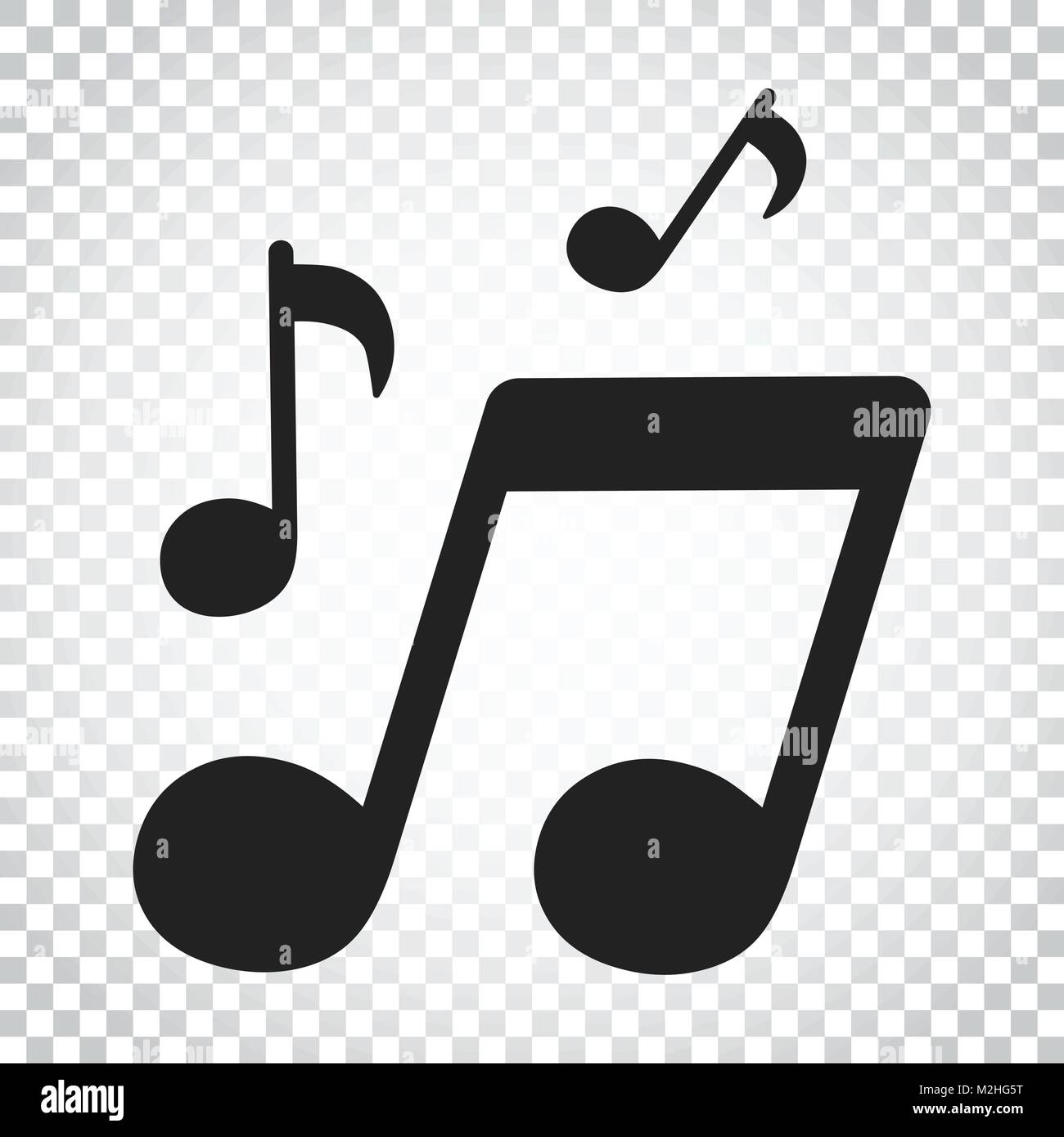 Vector music icon. Sound note illustration. Business simple flat ...