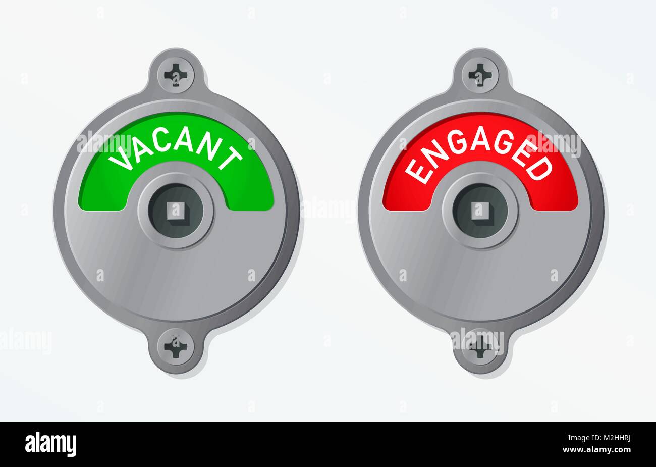 Vacant sign on toilet door Stock Vector Images - Alamy