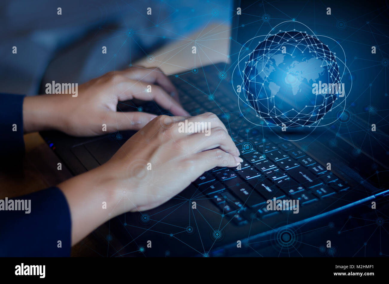 Press enter button on the computer. business logistics Communication ...