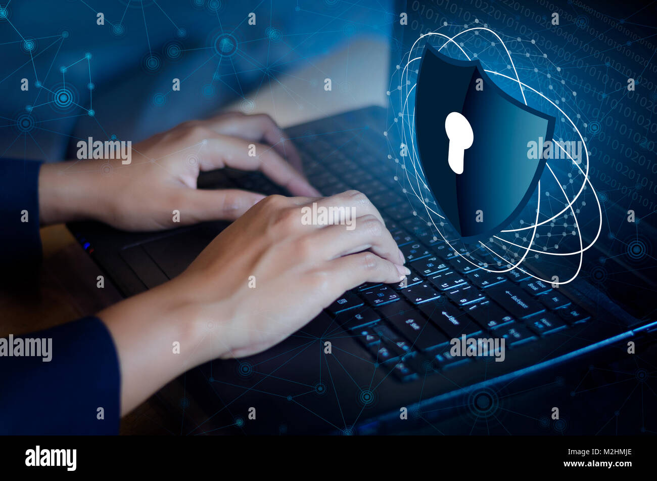 Press enter button on the keyboard computer Shield cyber Key lock ...