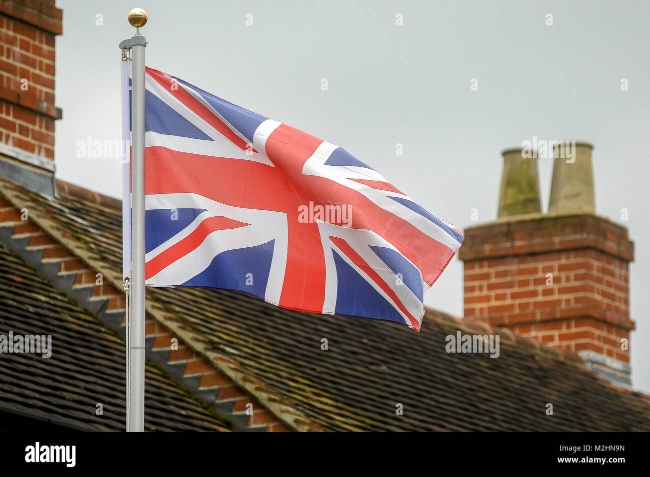 Flag of the United Kingdom in Church Crookham, Hampshire, England ...