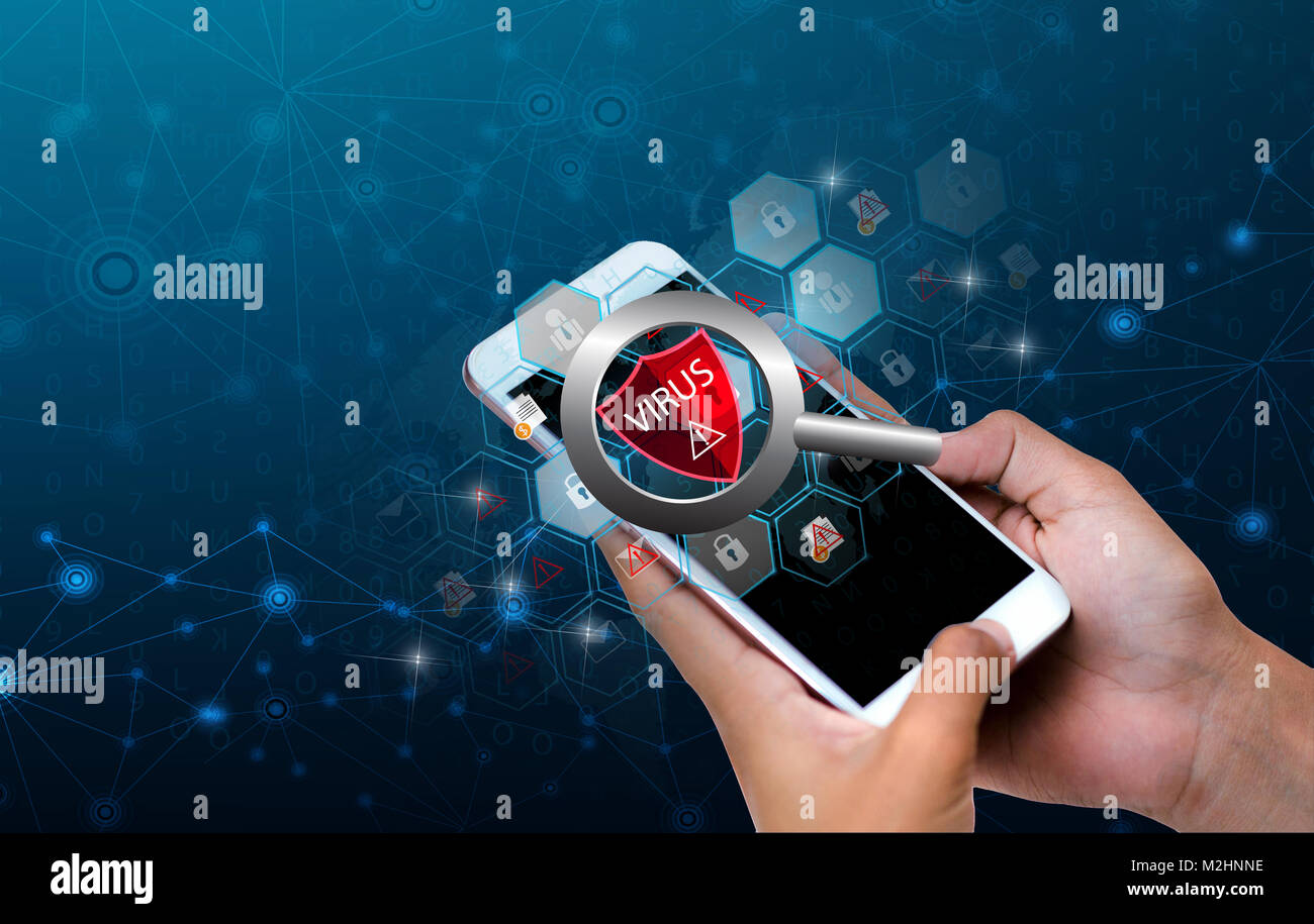 Red Shield Virus Internet phone Smartphone is protected from hacker ...