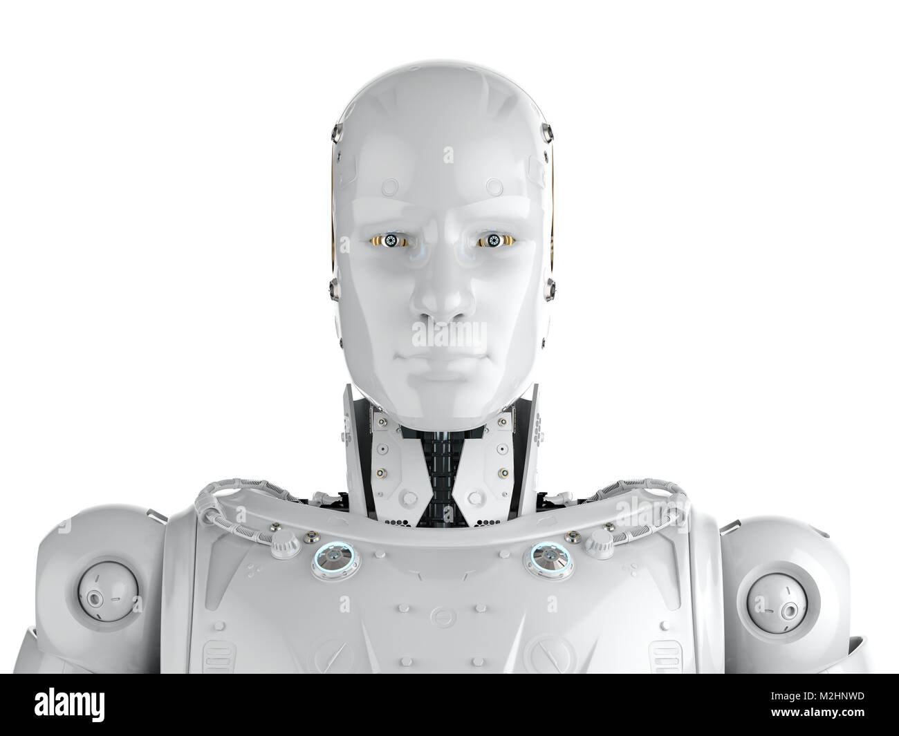 3d rendering humanoid robot isolated on white Stock Photo - Alamy