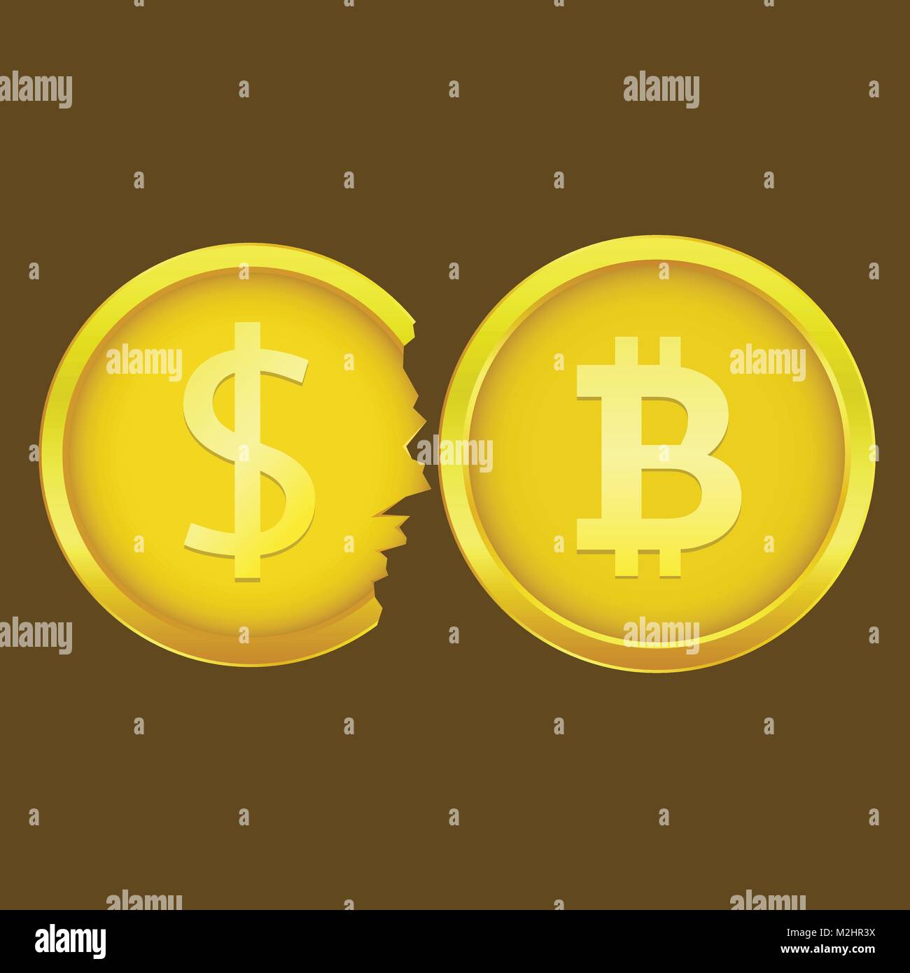 Cracked bank Stock Vector Images - Alamy