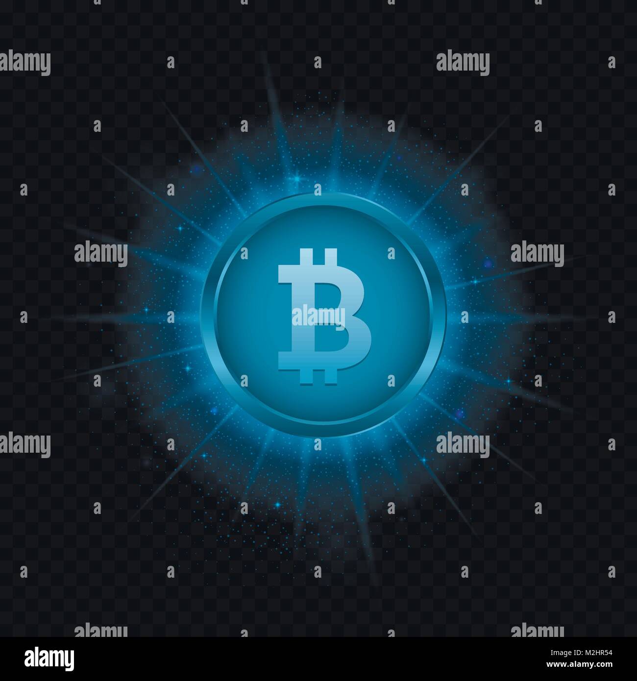 Blue Bitcoin symbol Stock Vector Image & Art - Alamy