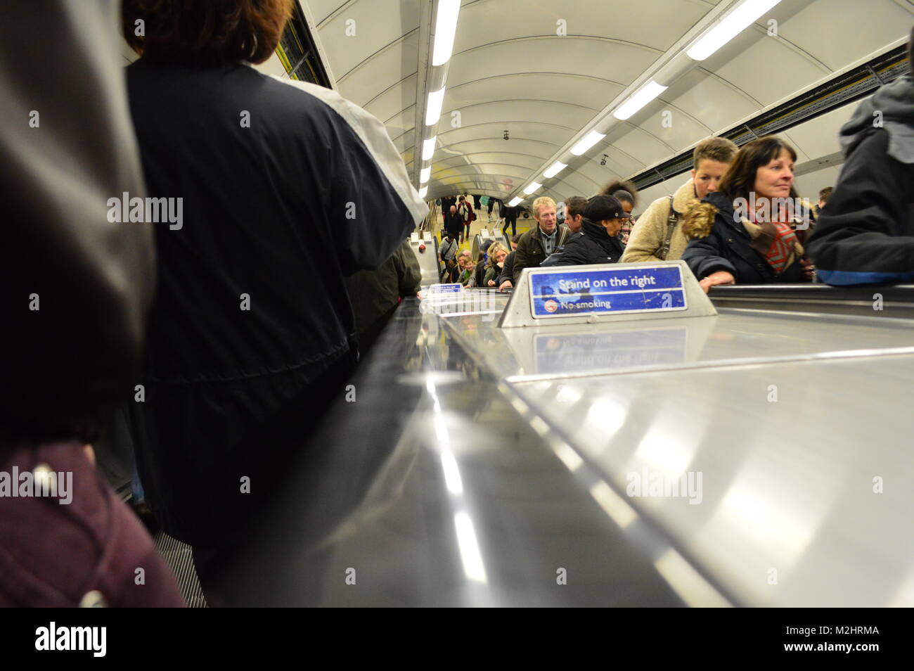 Underground escalators hi-res stock photography and images - Alamy
