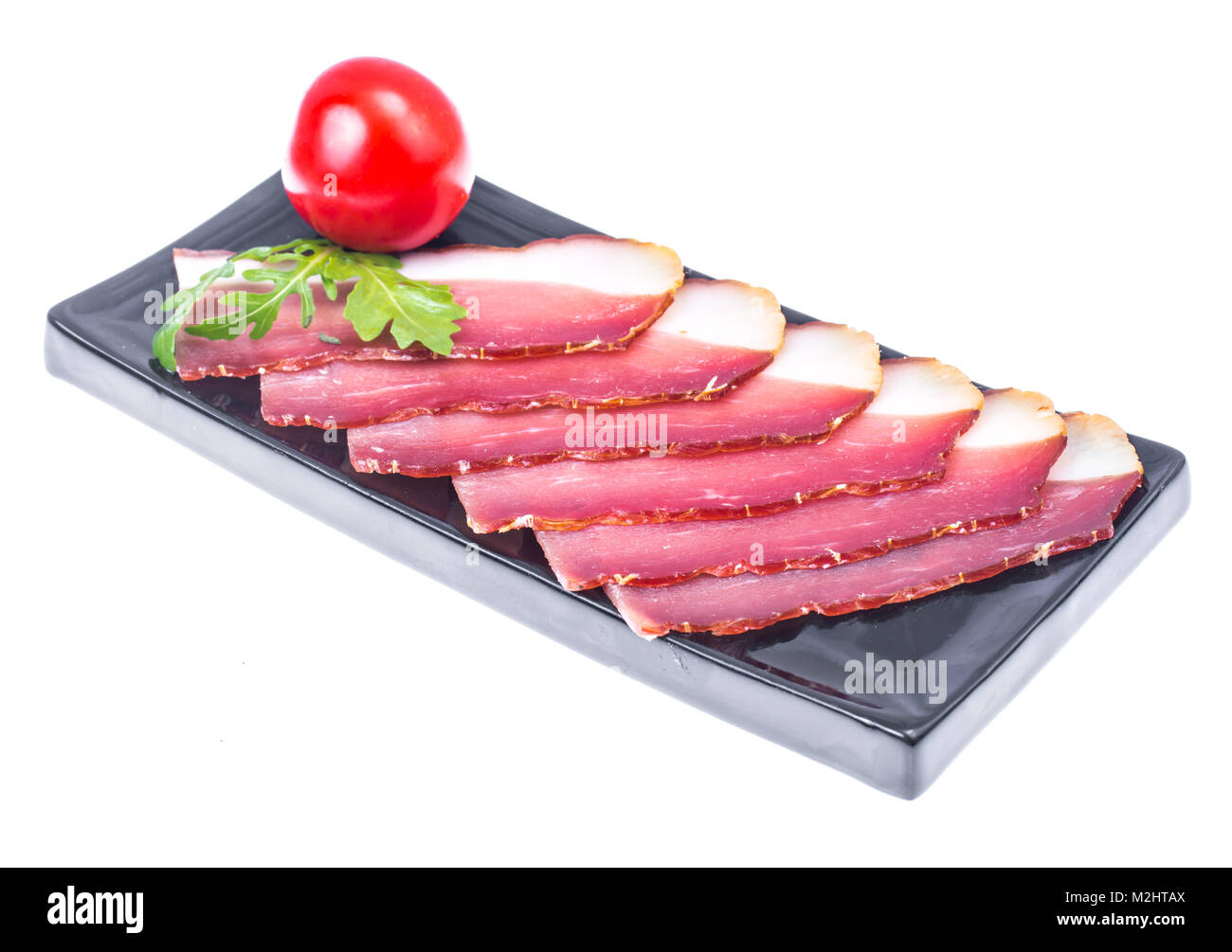 Delicious sliced cured ham Cut Out Stock Images & Pictures - Alamy