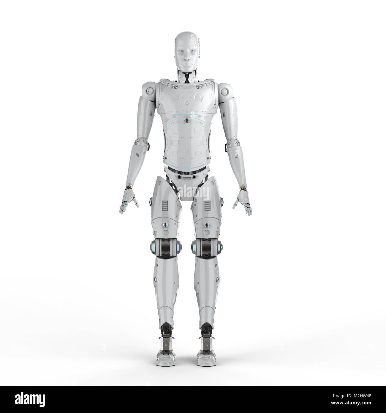 3d rendering humanoid robot full body on white background Stock Photo ...