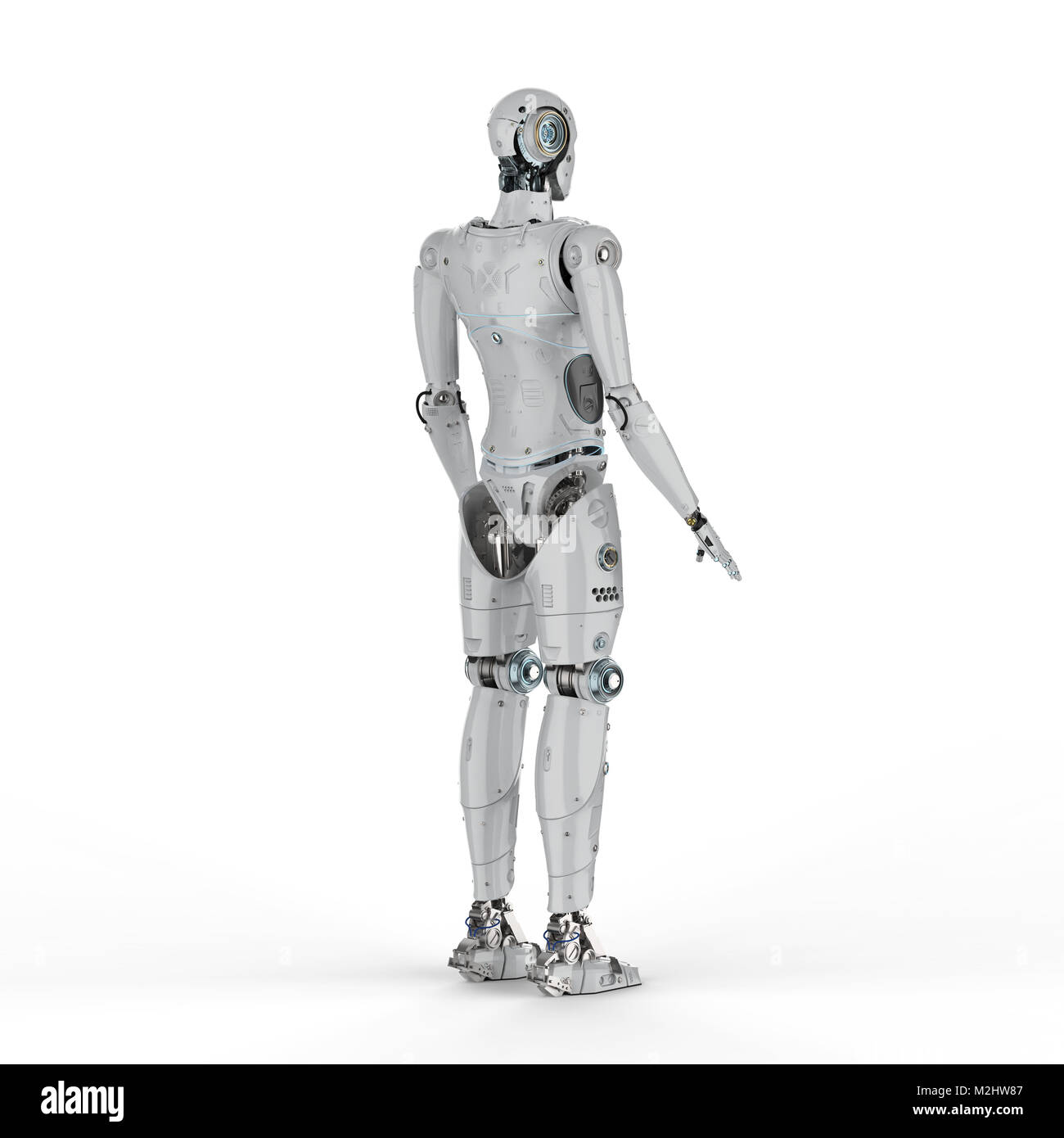 3d rendering humanoid robot full body on white background Stock Photo ...