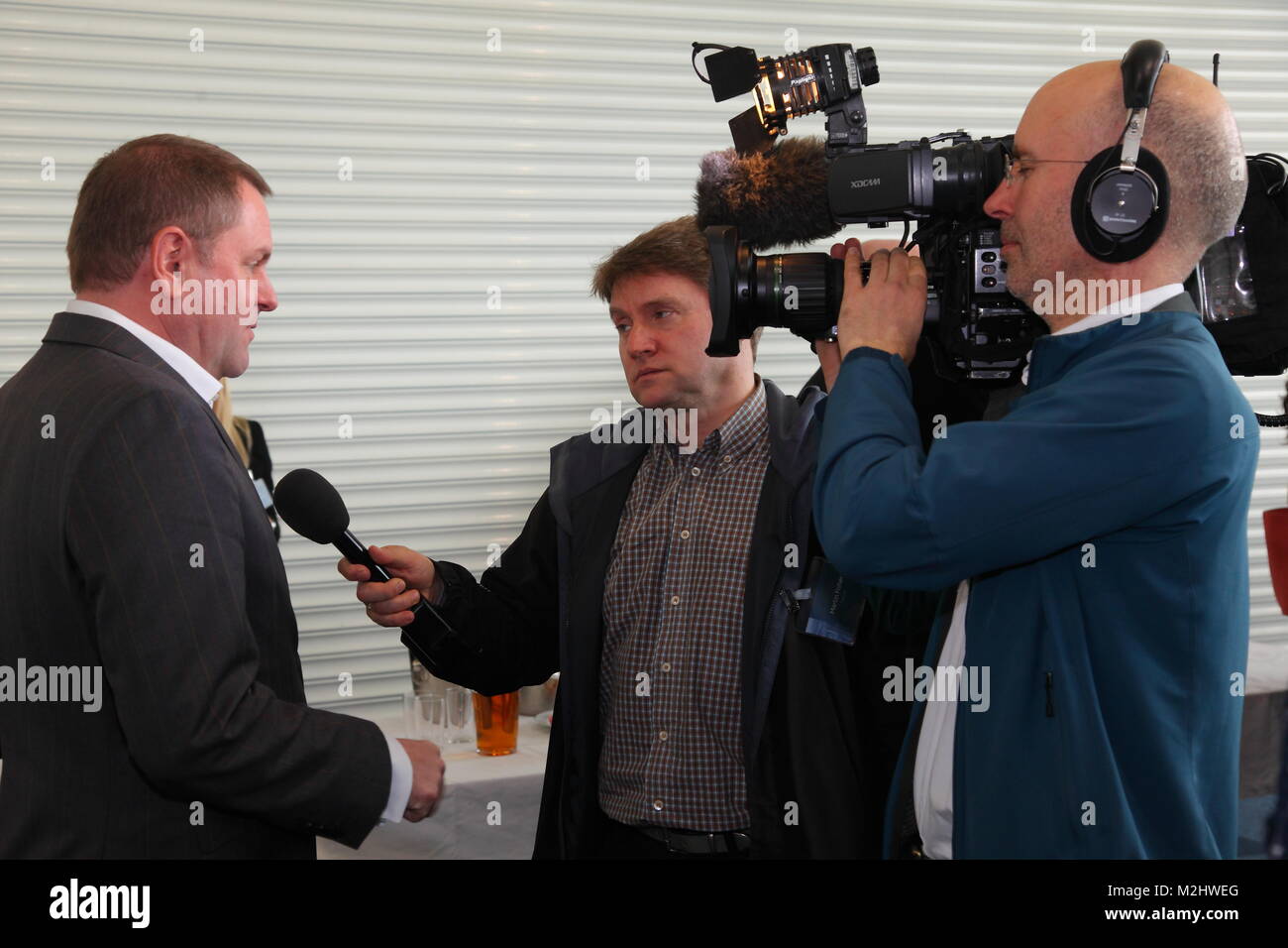 Sir Gary Verity of Welcome To Yorkshire being interviewed during the ...