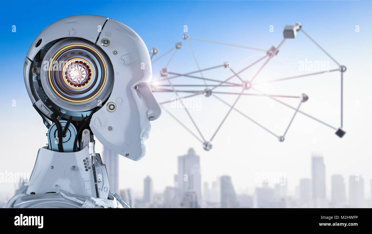 technology connection concept with 3d rendering connection structure ...