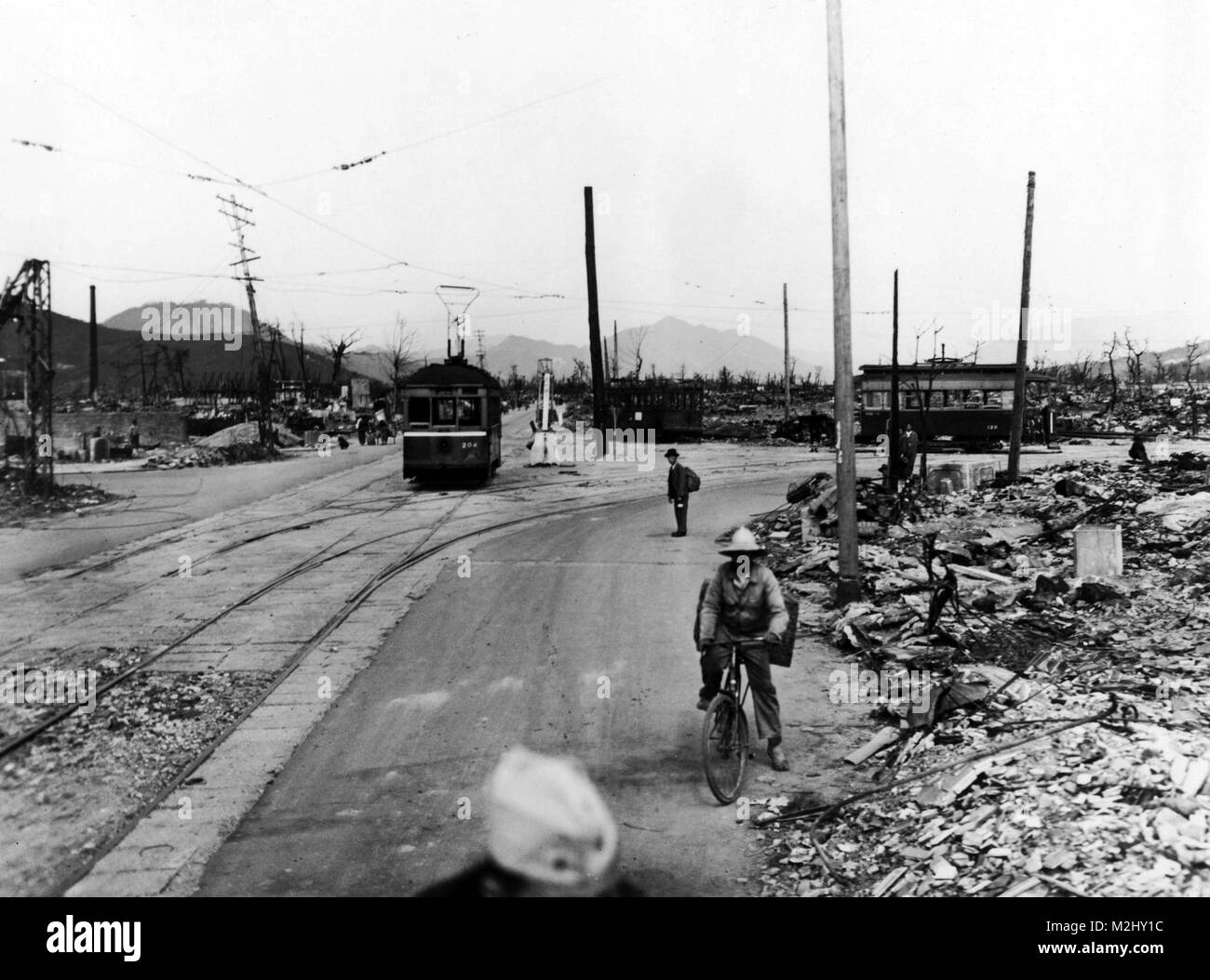 WWII, Nagasaki, Aftermath of Atomic Bomb, 1945 Stock Photo - Alamy