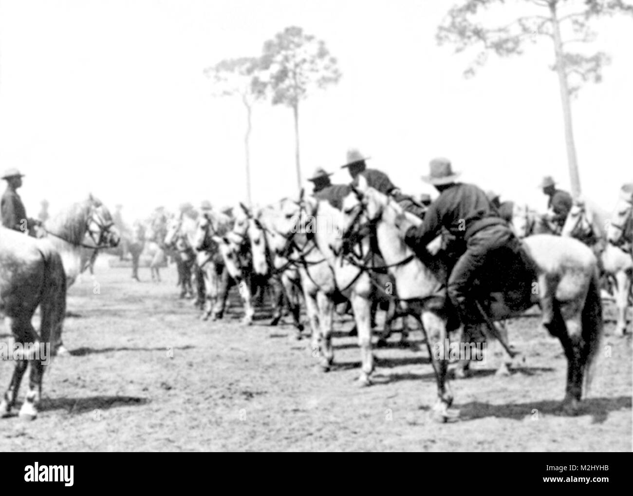 Spanish-American War, Buffalo Soldiers, 9th Cavalry, 1898 Stock Photo ...
