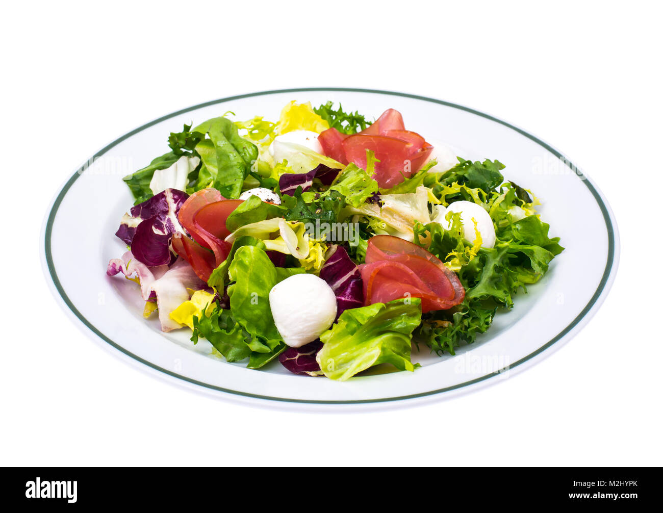 Italian salad with Parma ham and mozzarella Stock Photo - Alamy