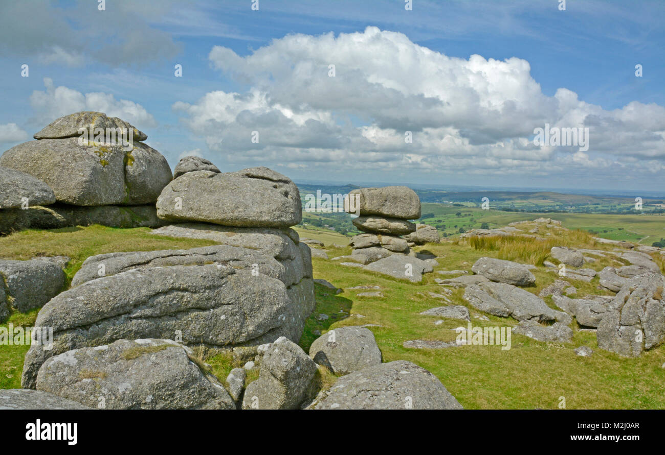 Roos Tor, Dartmoor National Park, Devon Stock Photo - Alamy