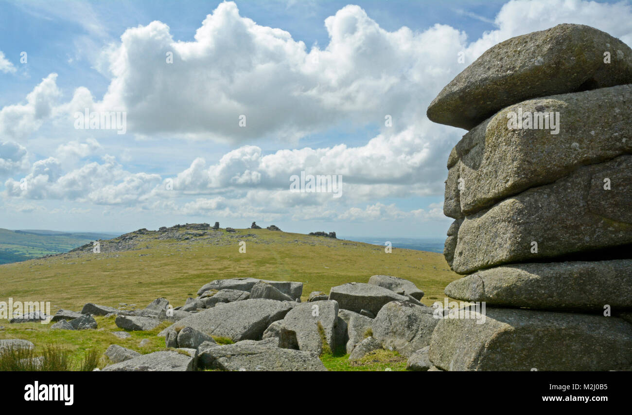 Roos Tor, Dartmoor National Park, Devon Stock Photo - Alamy
