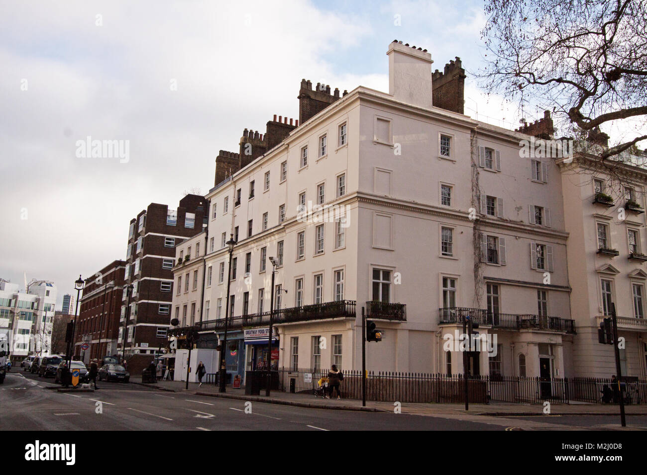 Thomas Cubitt Stucco Houses, Lupus Street, corner of St Georges Square ...