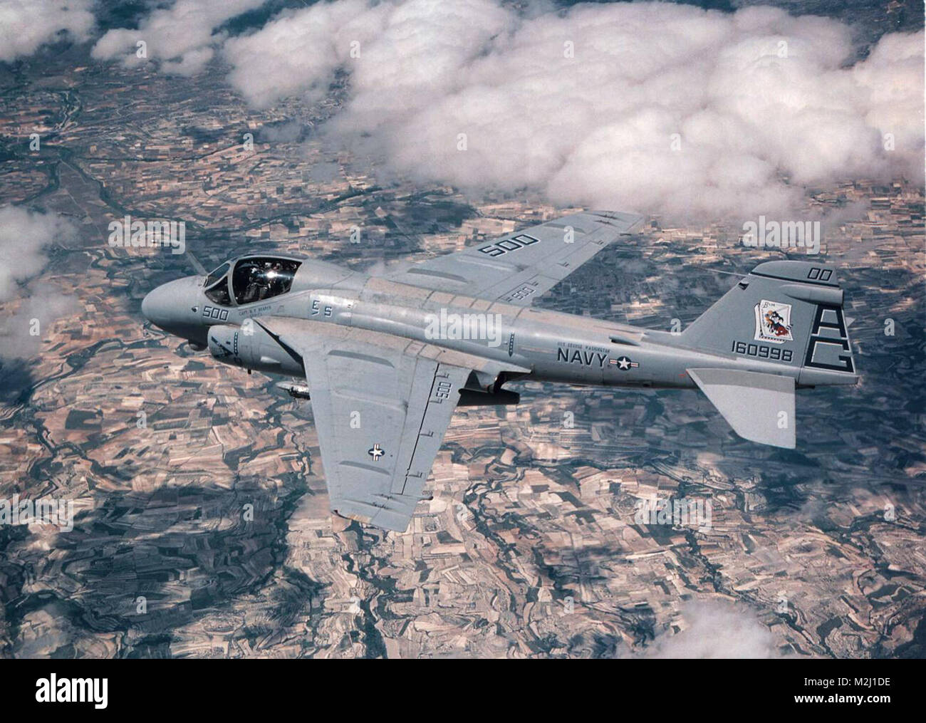 960520-N-3577B-002 An A-6E "Intruder" navigates over the Spanish ...