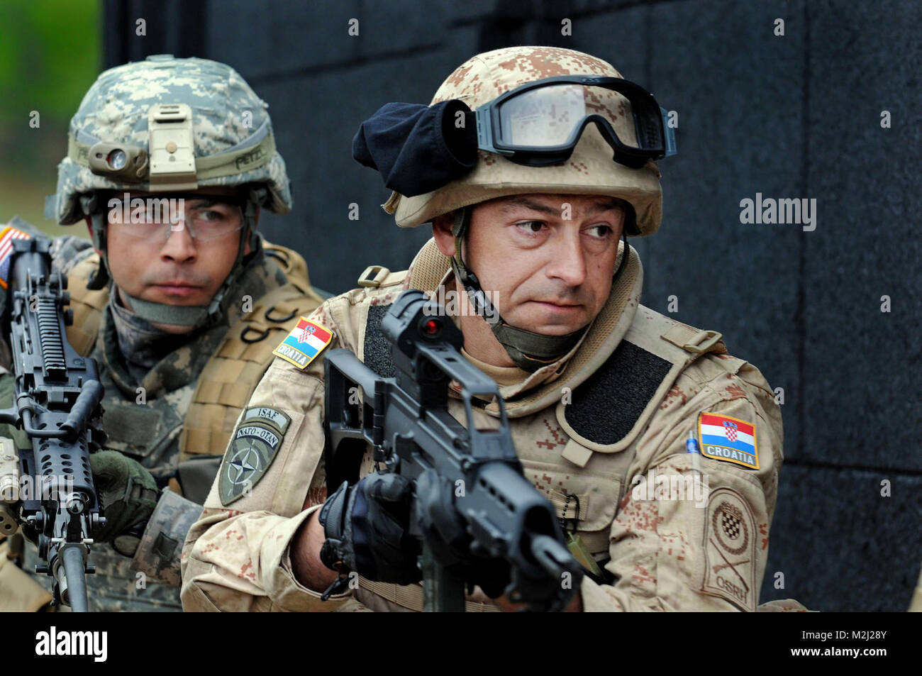 Hohenfels, Germany -- Croatian and Minnesota National Guard soldiers ...