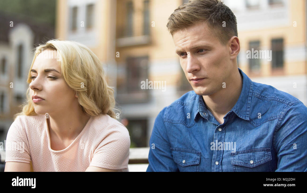 Couple first date unhappy hi-res stock photography and images - Alamy