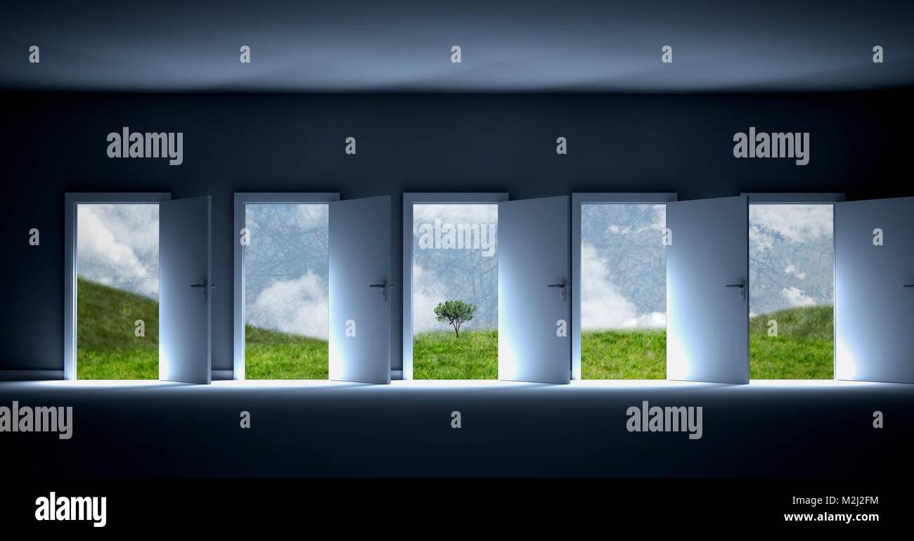 3d doors hi-res stock photography and images - Alamy