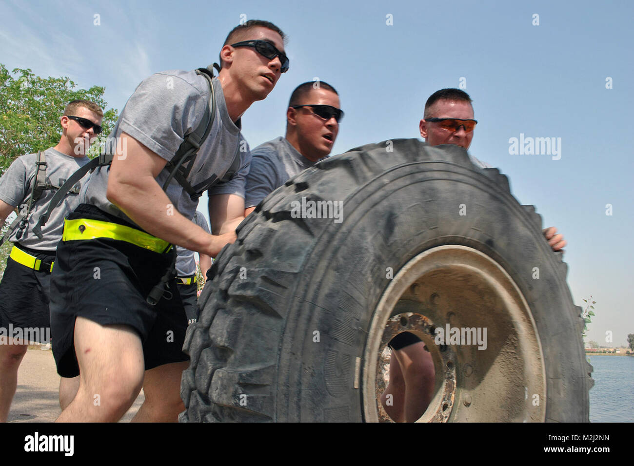 Tire-flip competition by 1st Armored Division and Fort Bliss Stock ...