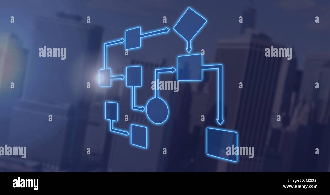 wireframe with blue background Stock Photo - Alamy