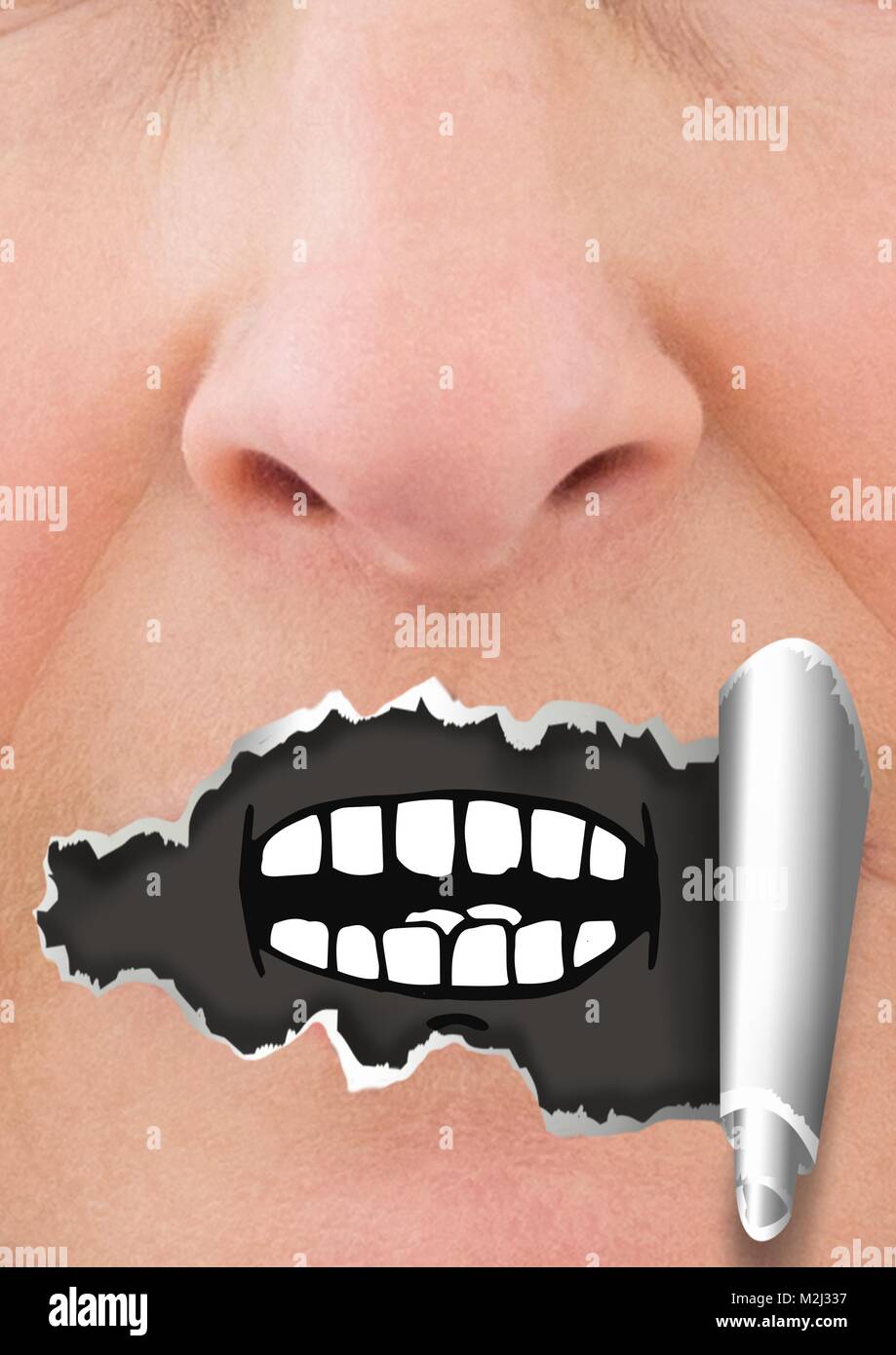 Cartoon mouth hi-res stock photography and images - Alamy