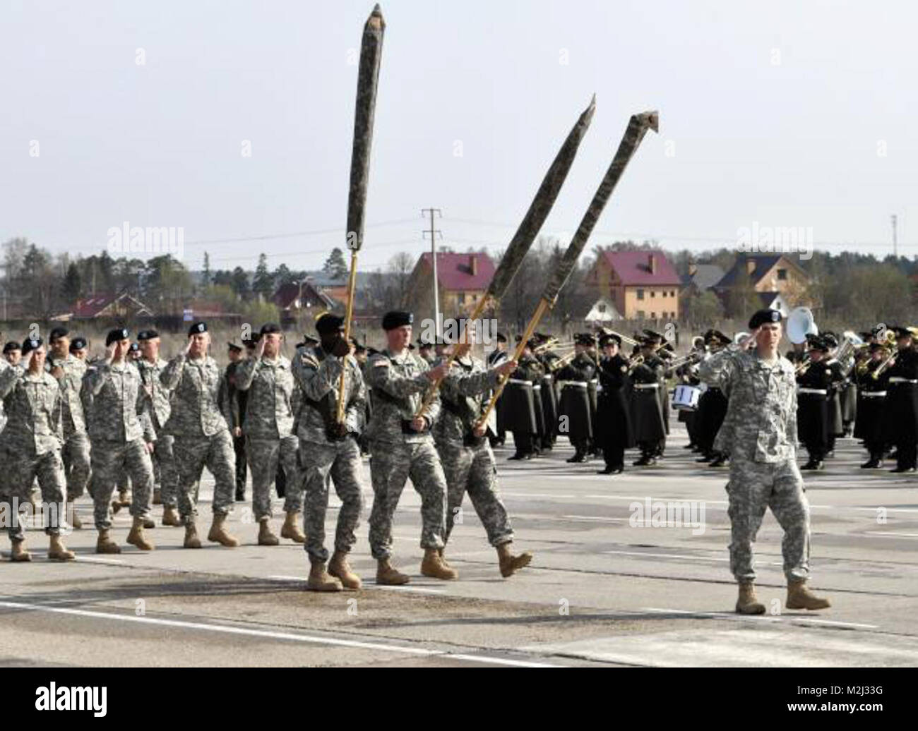 Soldiers practice for Victory Day parade by EUCOM Stock Photo - Alamy