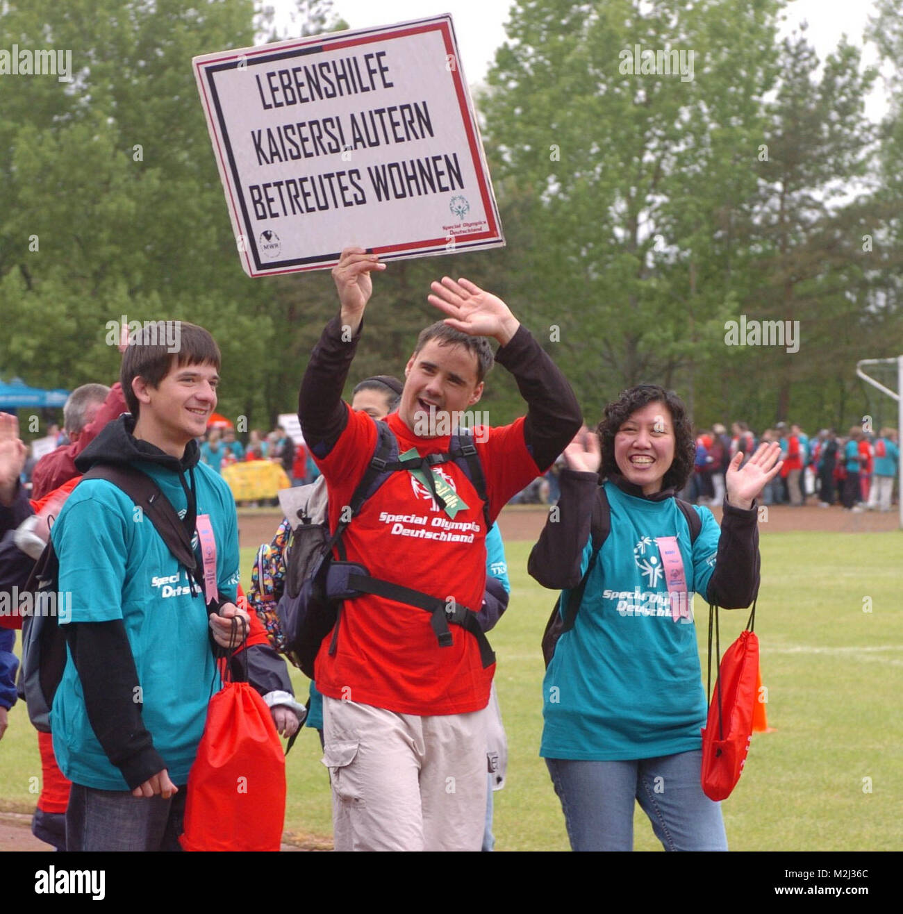 The parade of athletes at the Special Olympics at the German Police ...