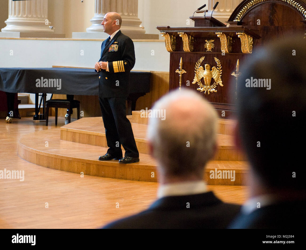 Adm. Stavridis addresses Finland's leaders by EUCOM Stock Photo - Alamy